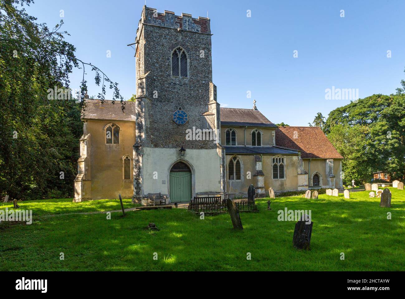 Village parish church of Saint Mary, Witnesham, Suffolk, England, UK ...