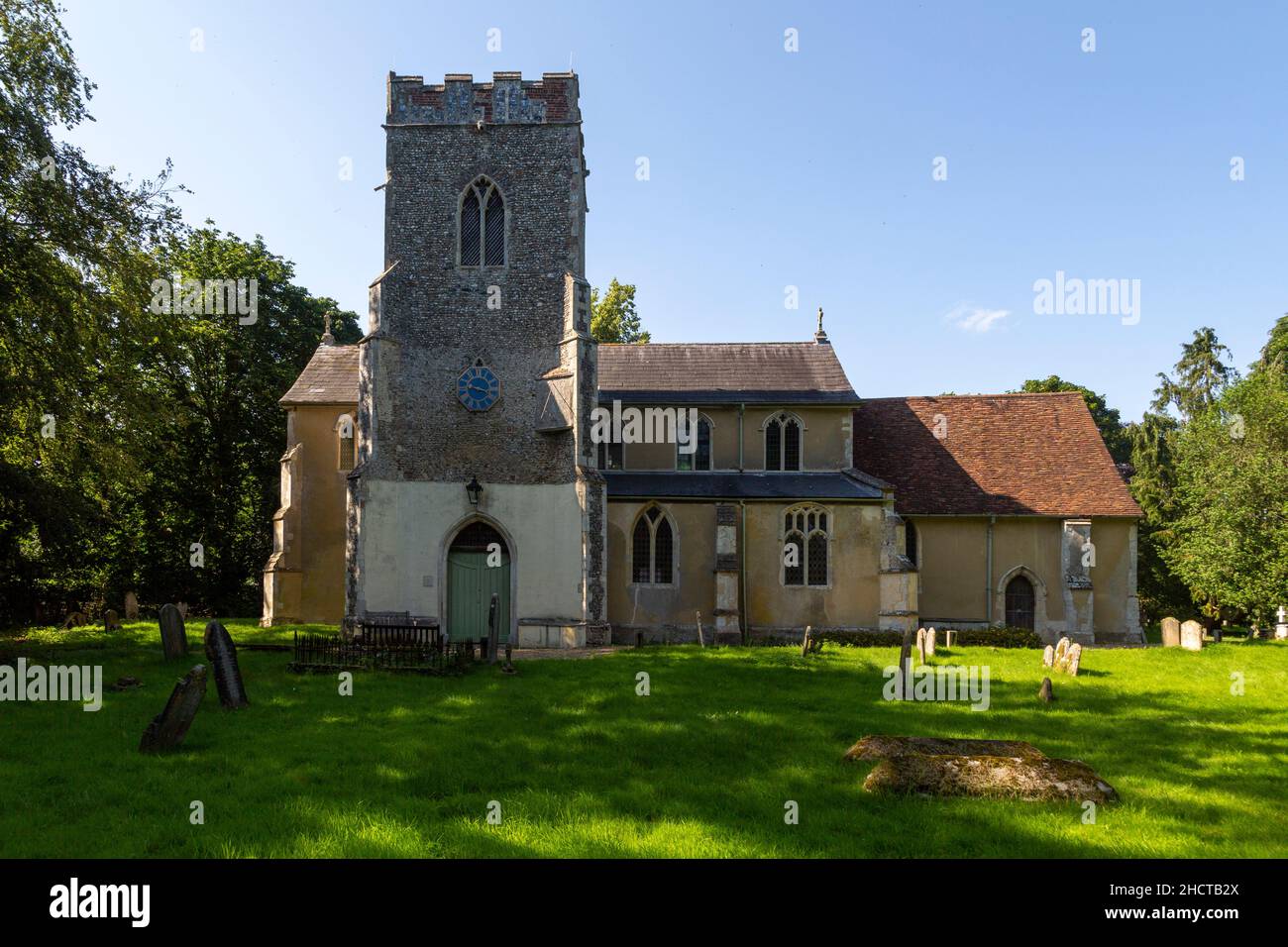 Village parish church of Saint Mary, Witnesham, Suffolk, England, UK ...