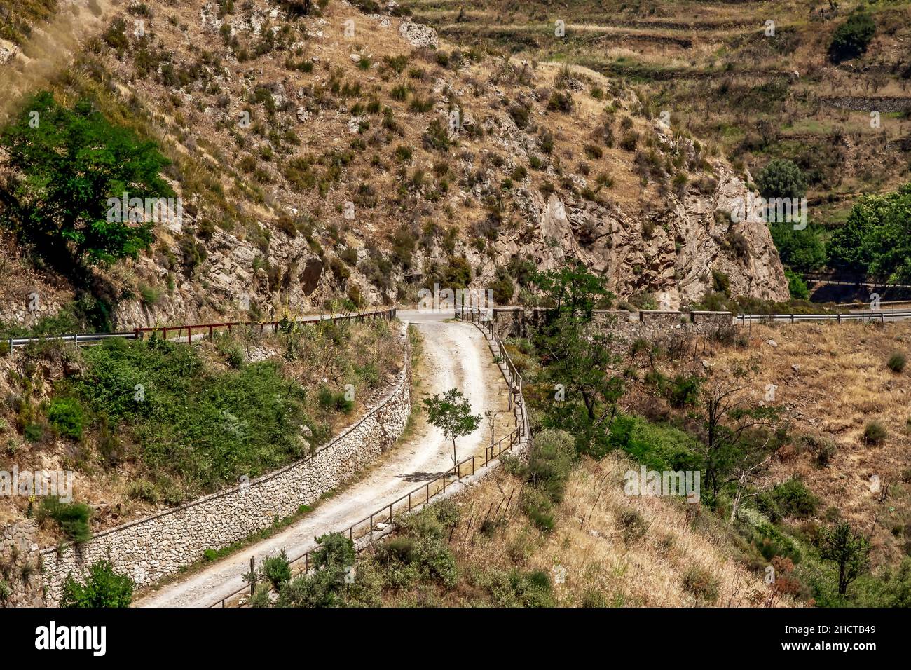 Amazing scenery of Calabrian hills with roads and olive trees visible ...