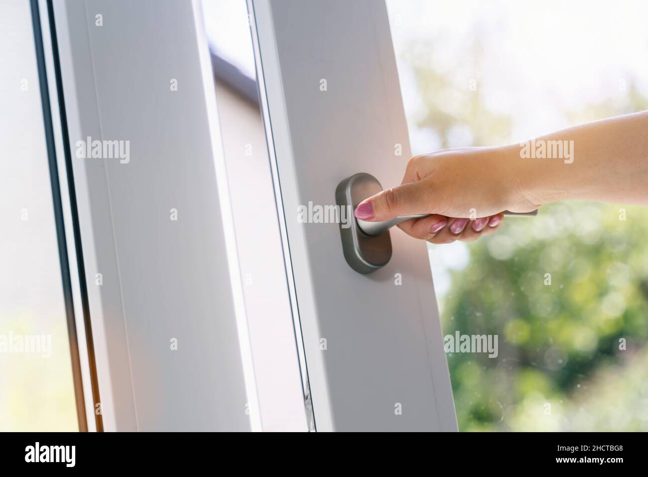White door arm frame hi-res stock photography and images - Alamy
