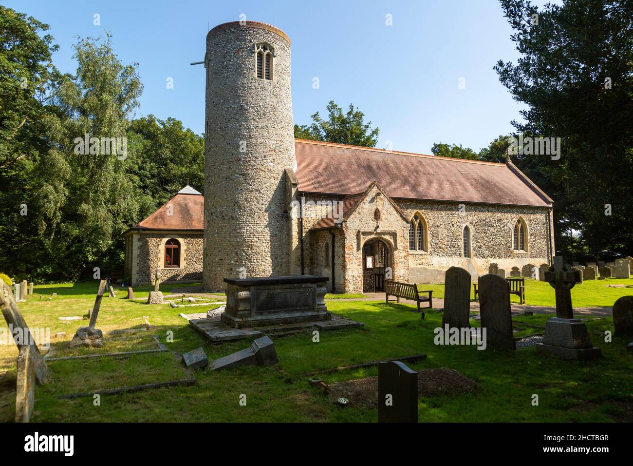 Village parish church of Saint Peter, Gunton, Suffolk, England, UK ...