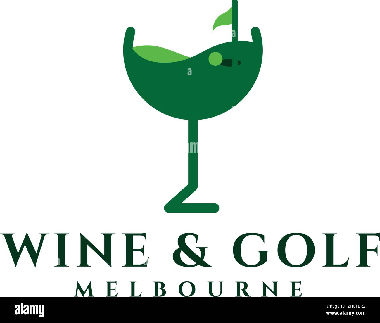 Modern colorful WINE AND GOLF flag logo design Stock Vector Image & Art ...