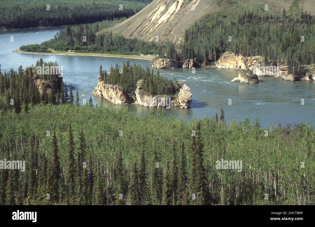 Look at the Five finger Rapids. Yukon River, Canada Stock Photo - Alamy