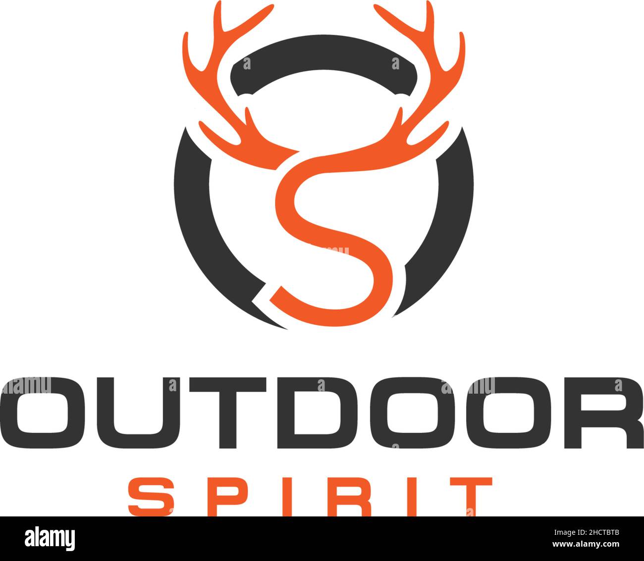 Modern flat initial S OUTDOOR SPIRIT logo design Stock Vector Image ...