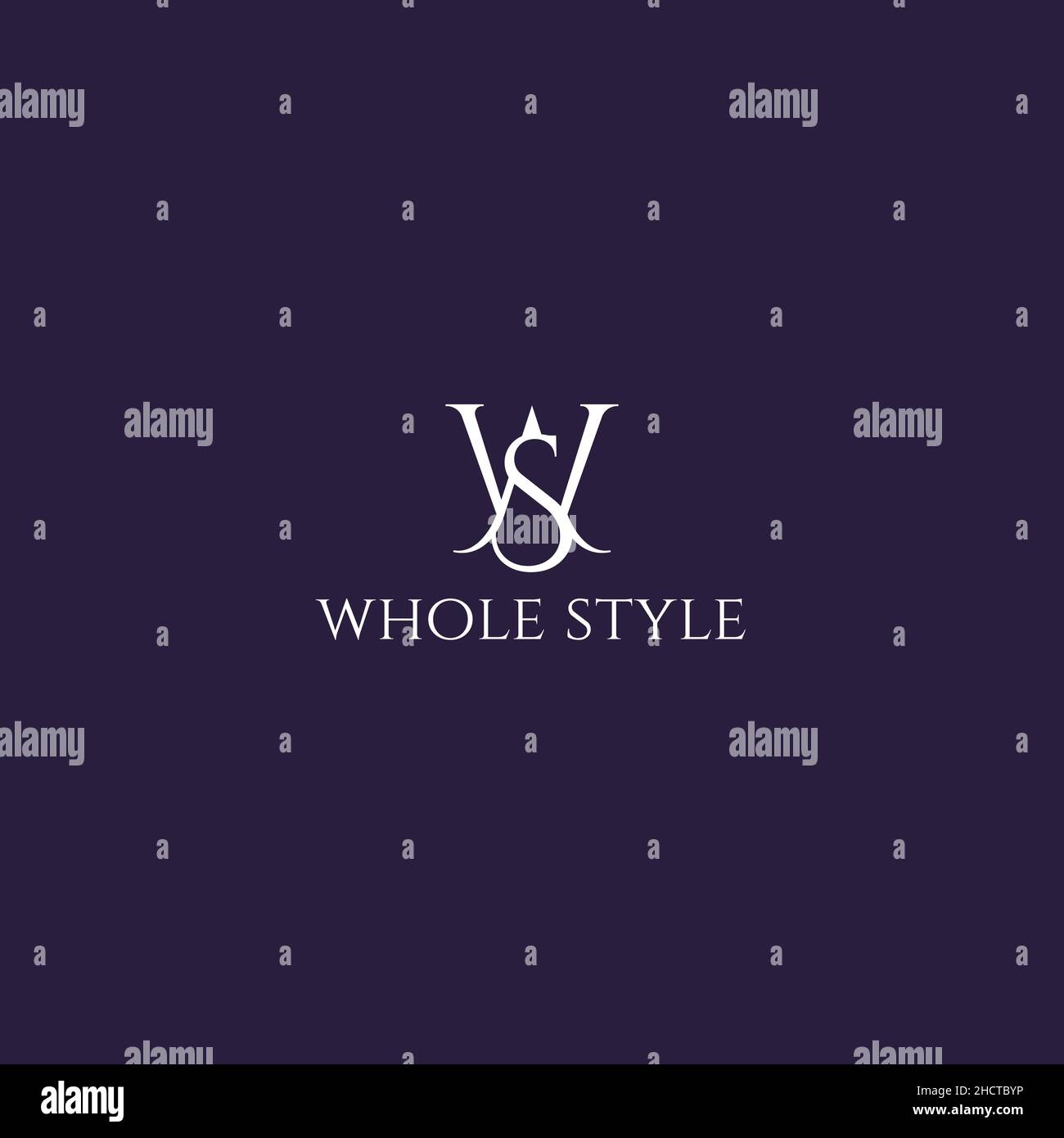 Modern flat initial WS WHOLE STYLE logo design Stock Vector Image & Art ...