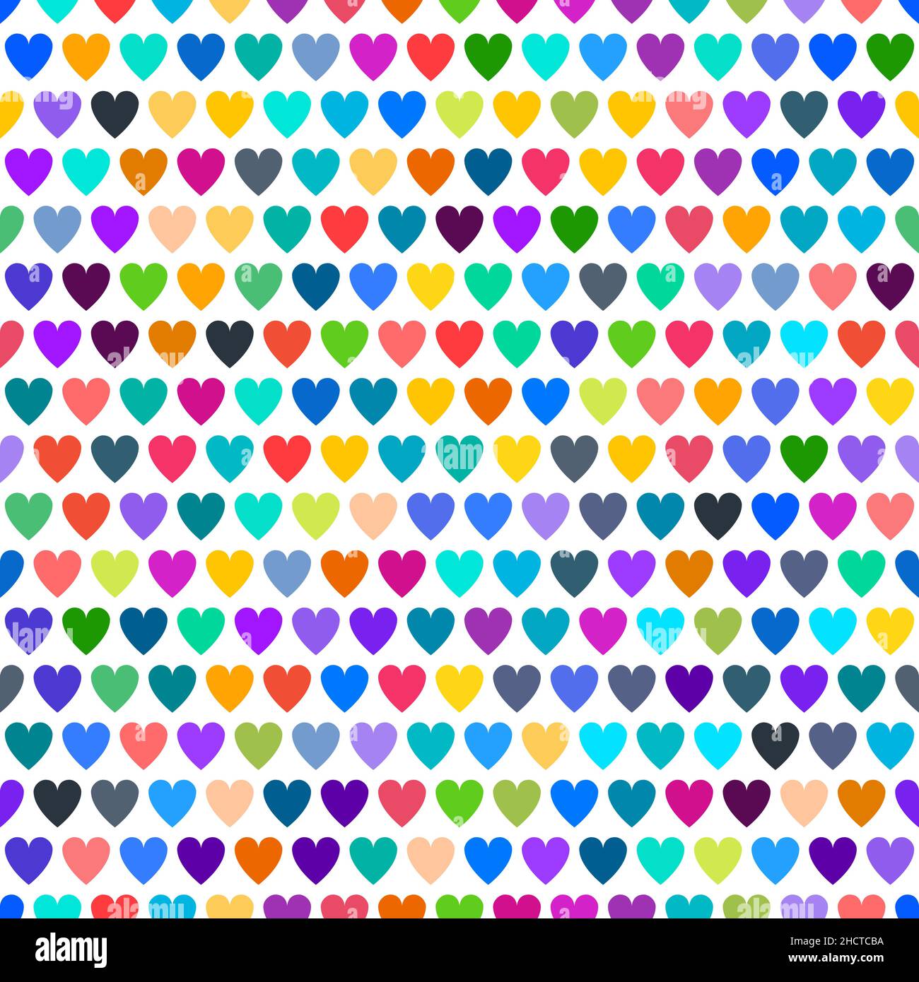 Colored Heart pattern for Valentines Day. Vector seamless background ...