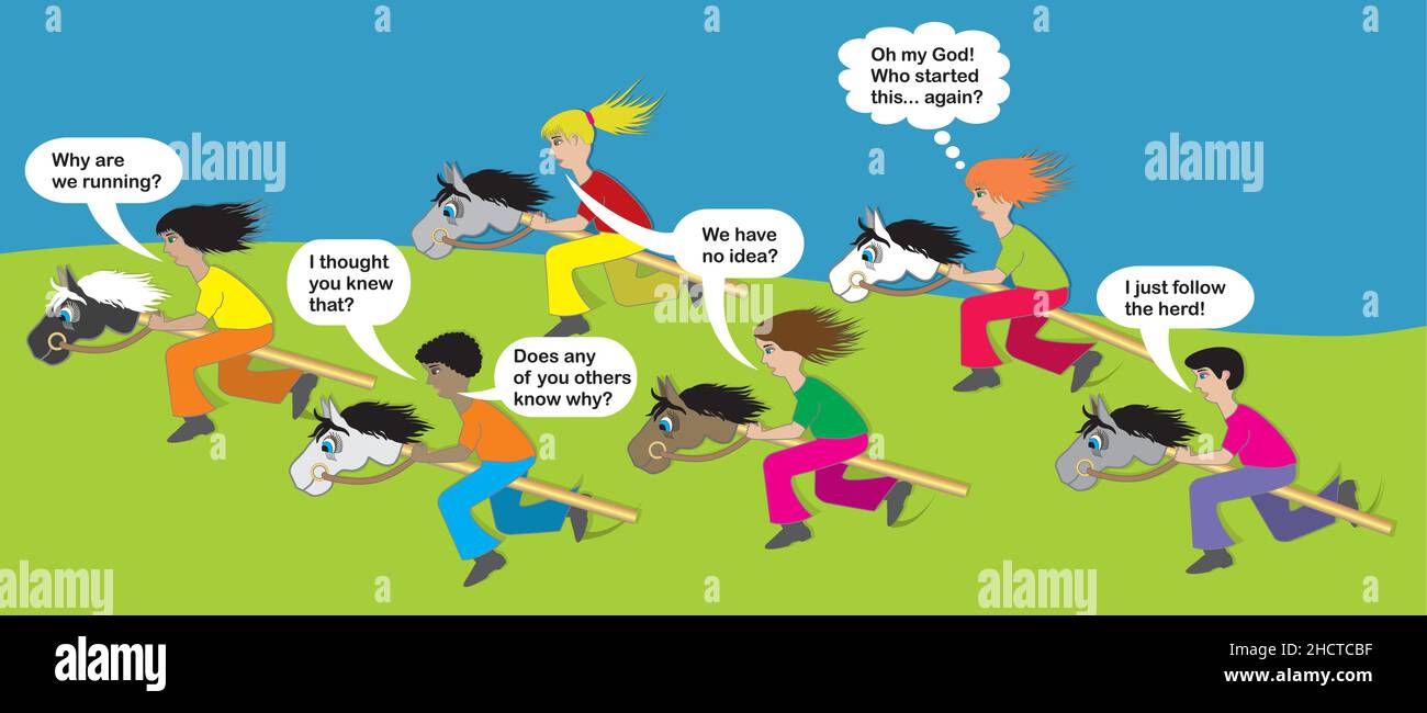 Doing things without asking or understand why until your in the race ...