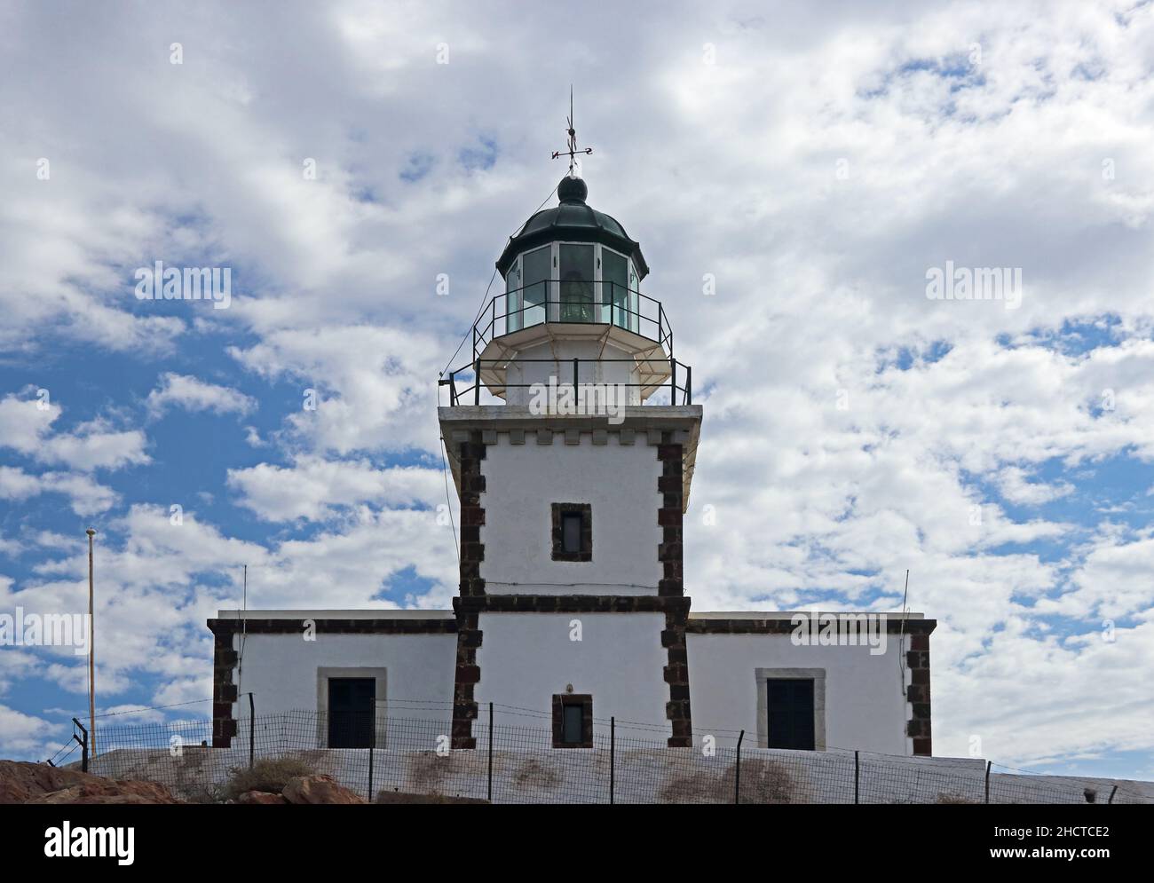Faros (Lighthouse) at southwestern tip of Santorini Stock Photo - Alamy