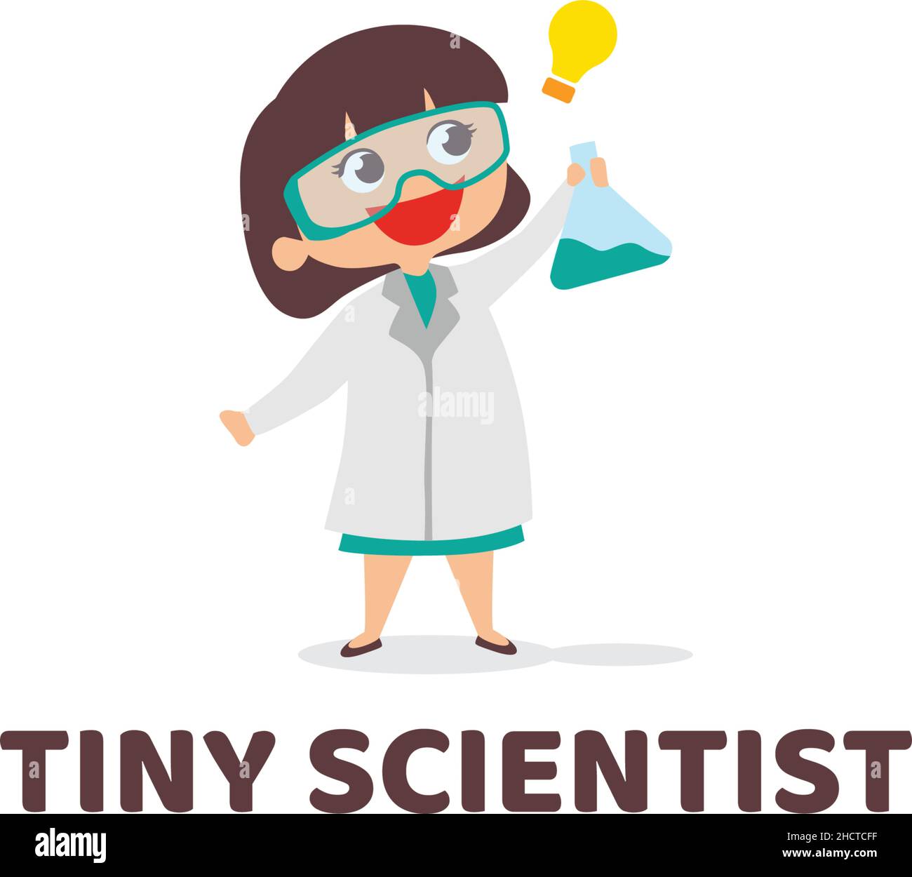 Modern colorful TINY SCIENTIST healthy logo design Stock Vector Image ...