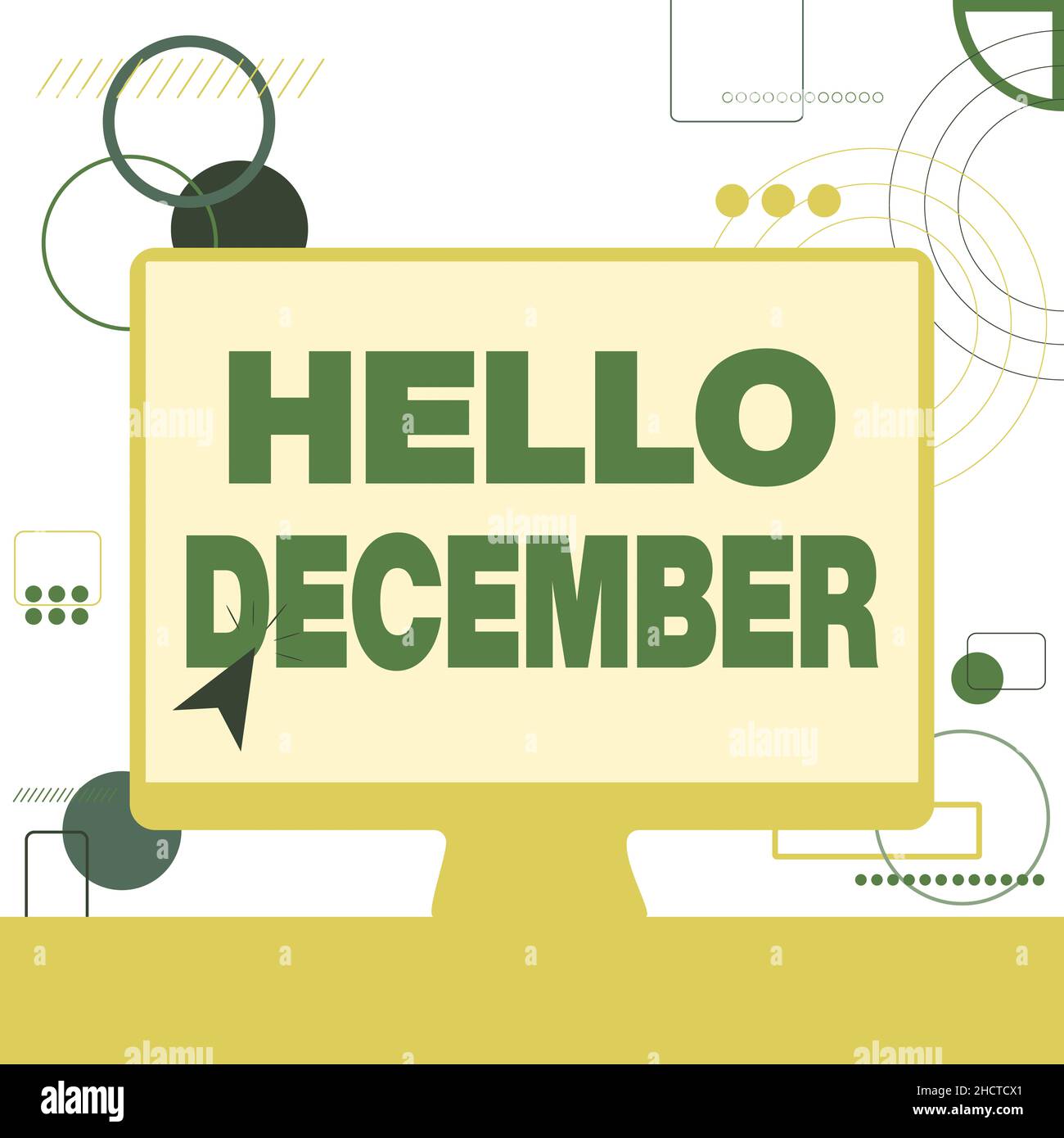 Conceptual display Hello December. Business showcase greeting used when ...