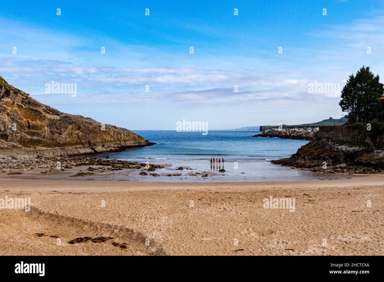 El Sablon beach in Llanes - Asturias Stock Photo - Alamy