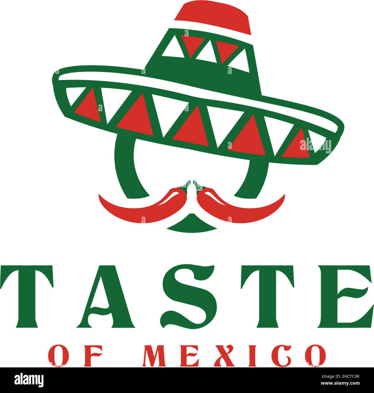 Modern flat colorful TASTE OF MEXICO logo design Stock Vector Image ...