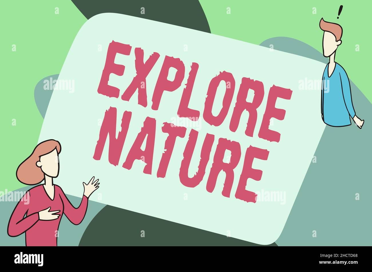 Conceptual display Explore Nature. Internet Concept Discovering the ...