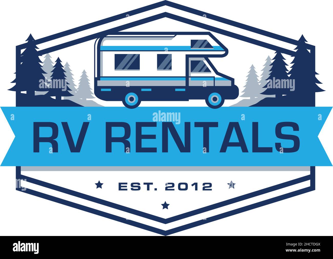 Modern colorful design RV REANTALS logo design Stock Vector Image & Art - Alamy