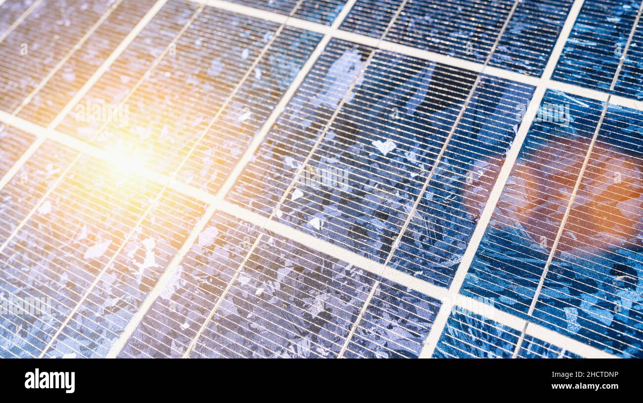 Clean energy concept, solar panel detail as abstract background for ...