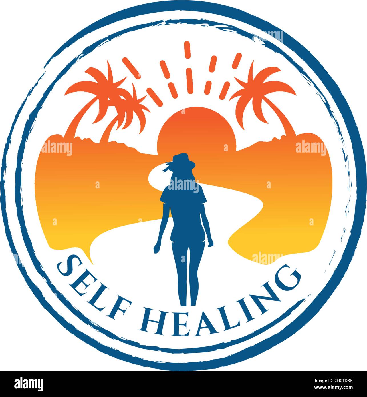 Modern colorful design SELF HEALING logo design Stock Vector Image ...