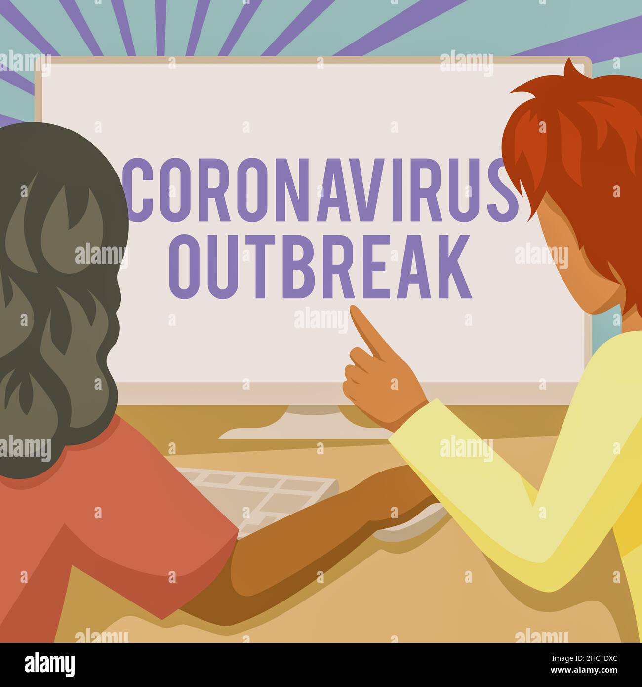 Sign displaying Coronavirus Outbreak. Business idea infectious disease ...