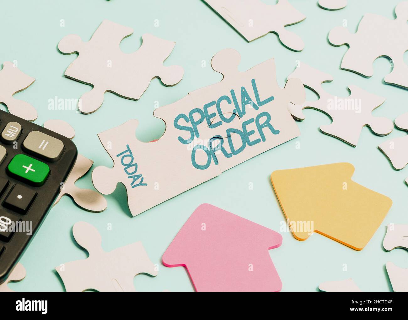 Conceptual display Special Order. Business showcase Specific Item ...