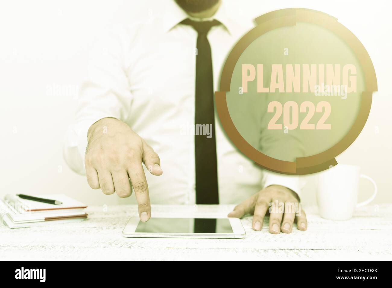 Text showing inspiration Planning 2022. Concept meaning Begin with end ...