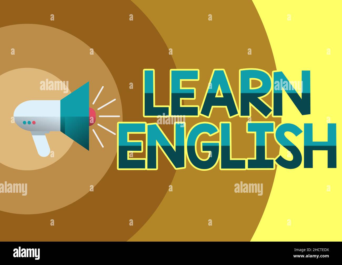 Hand writing sign Learn English. Business concept Universal Language ...