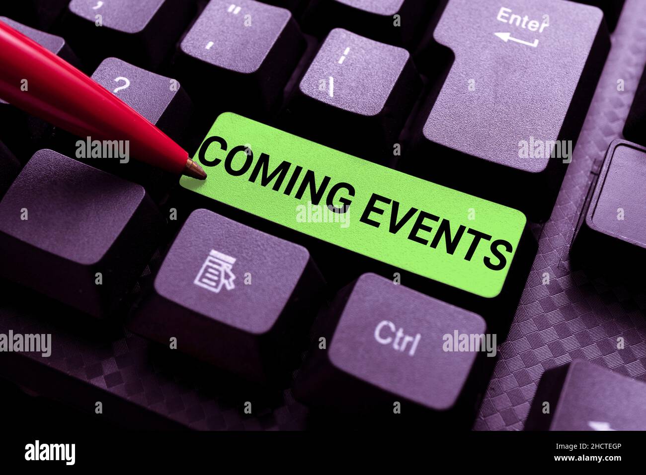 Sign displaying Coming Events. Conceptual photo Happening soon ...