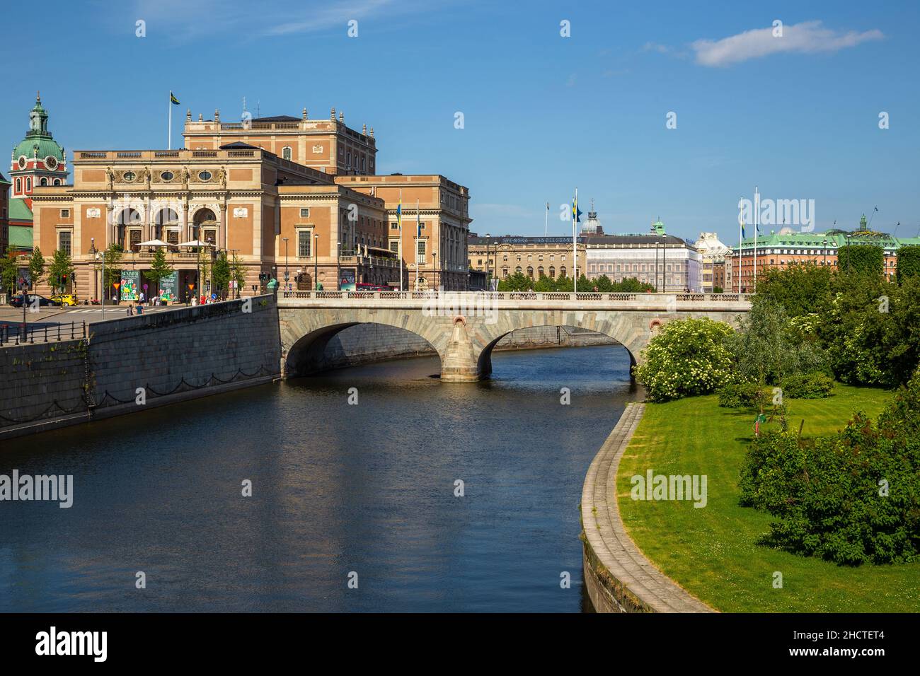 Stockholm, Sweden - 26 June 2016: View of the old, historic city. The ...