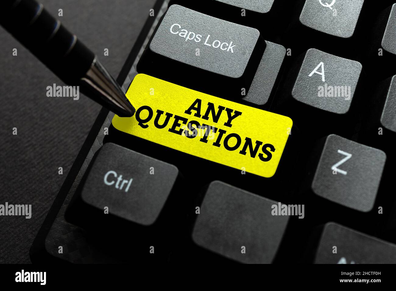 Conceptual display Any Questions. Word Written on Clueless Blank face ...