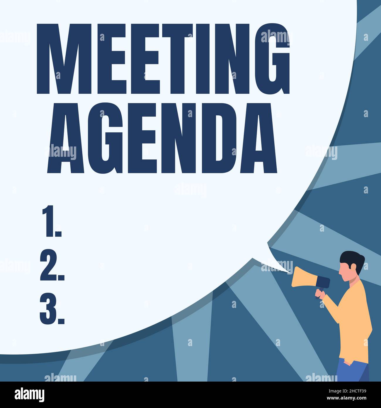 Sign displaying Meeting Agenda. Business concept An agenda sets clear ...
