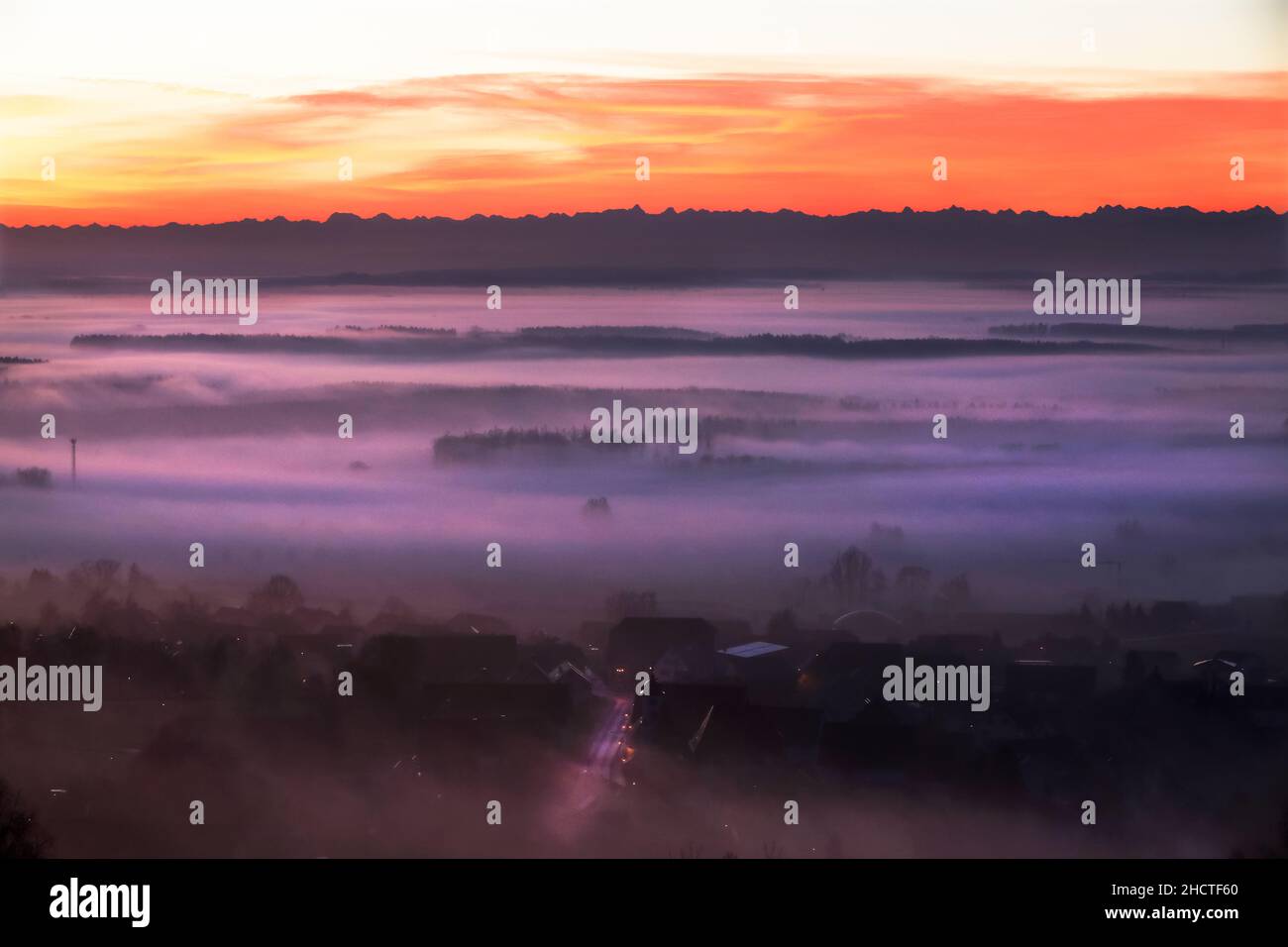 Uttenweiler Offingen, Germany. 01st Jan, 2021. While there is a dense ...