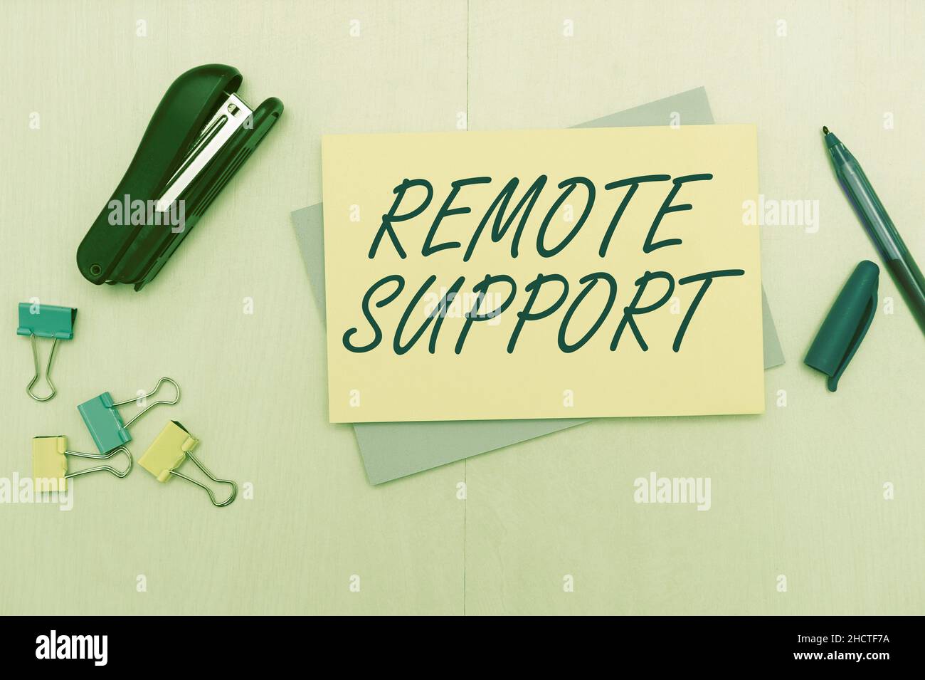 Conceptual display Remote Support. Business showcase type of secure ...