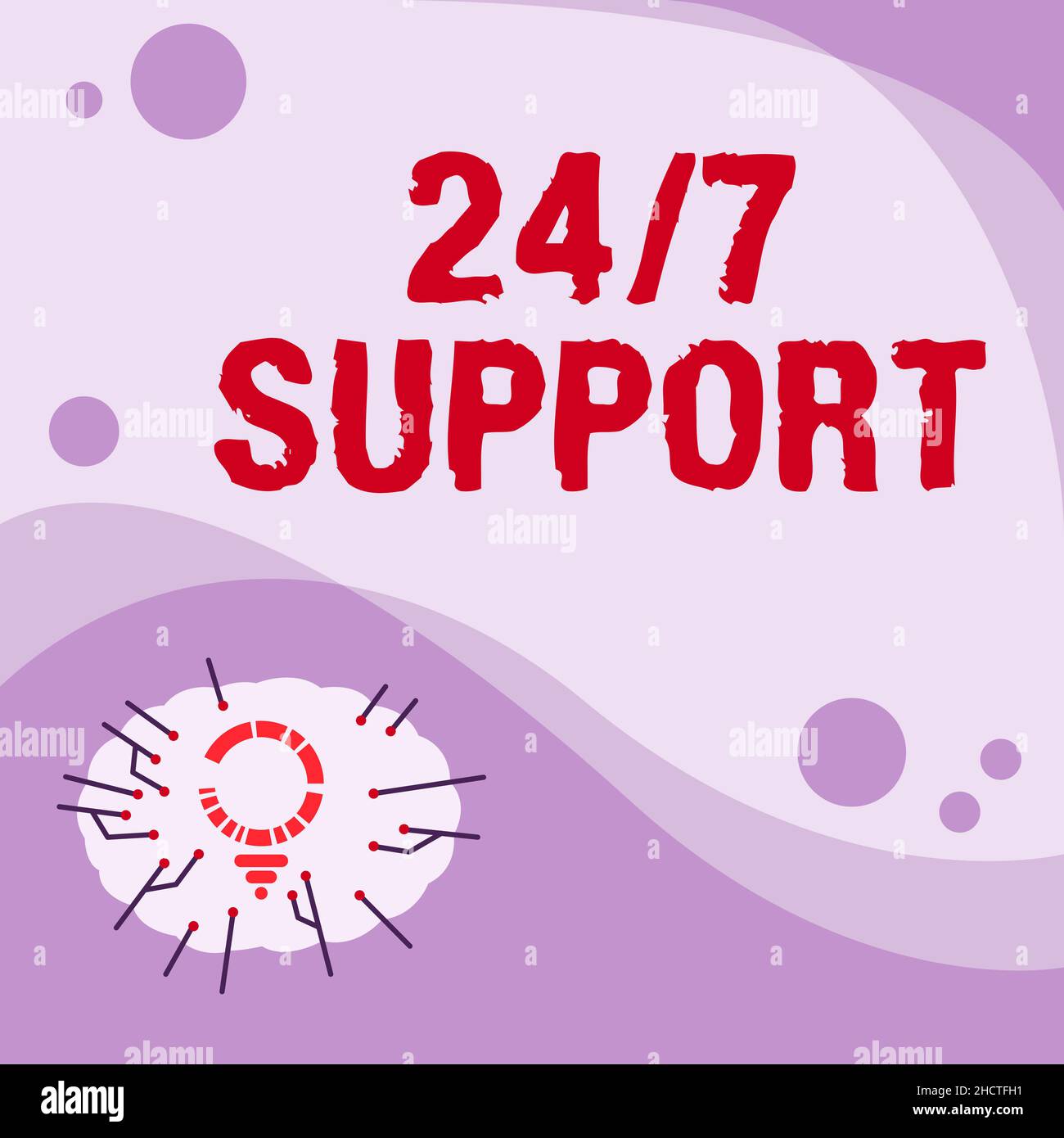 Handwriting text 24 Or 7 Support. Conceptual photo Giving assistance to ...
