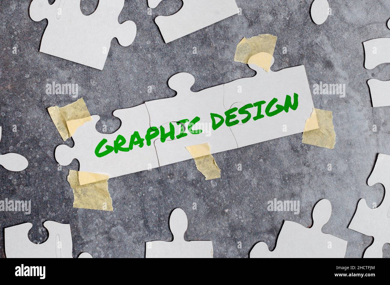 Hand writing sign Graphic Design. Business concept art or skill of ...
