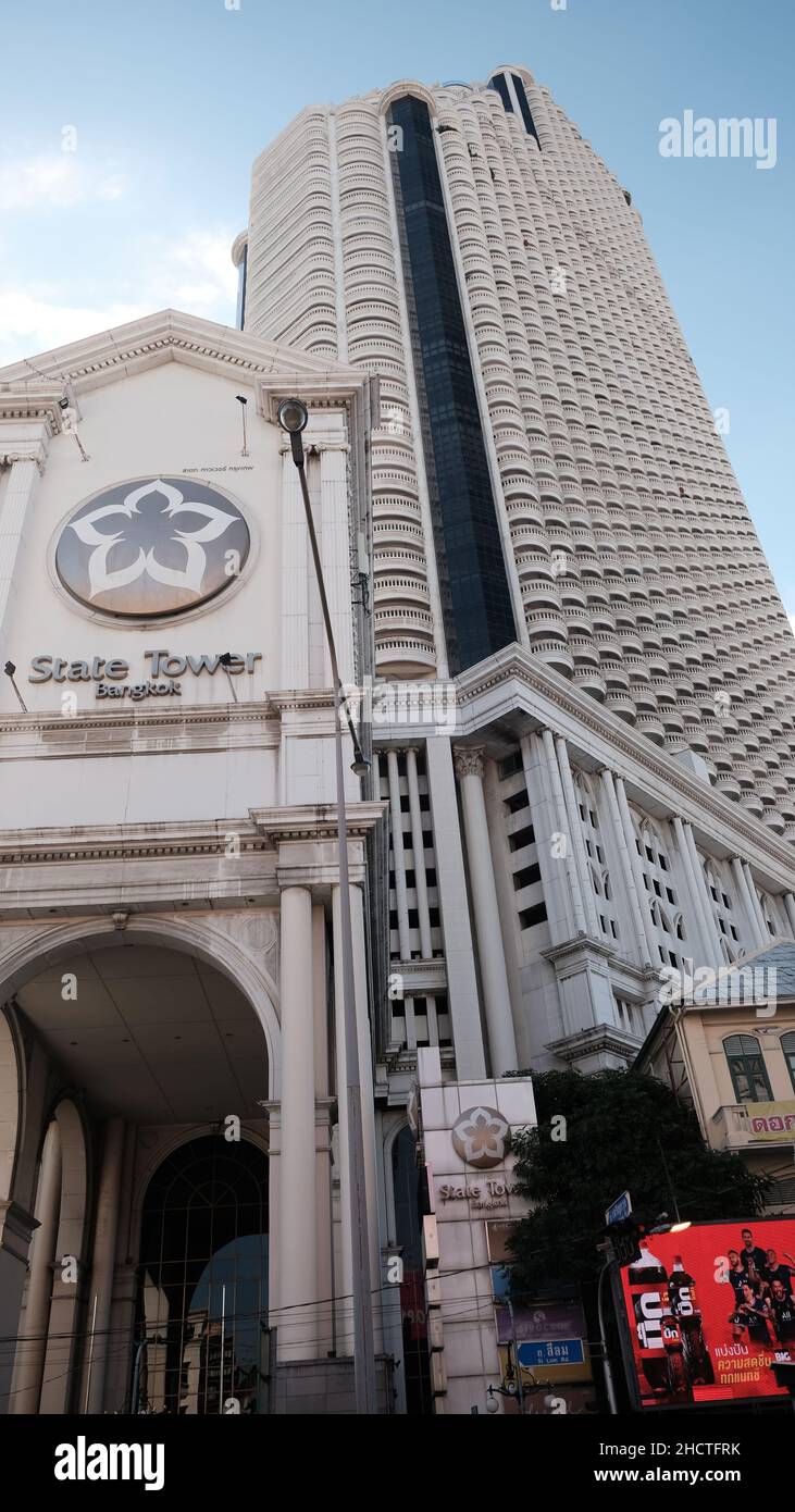 State Tower Skyscraper on Silom Road Bang Rak Bangkok Thailand Stock ...