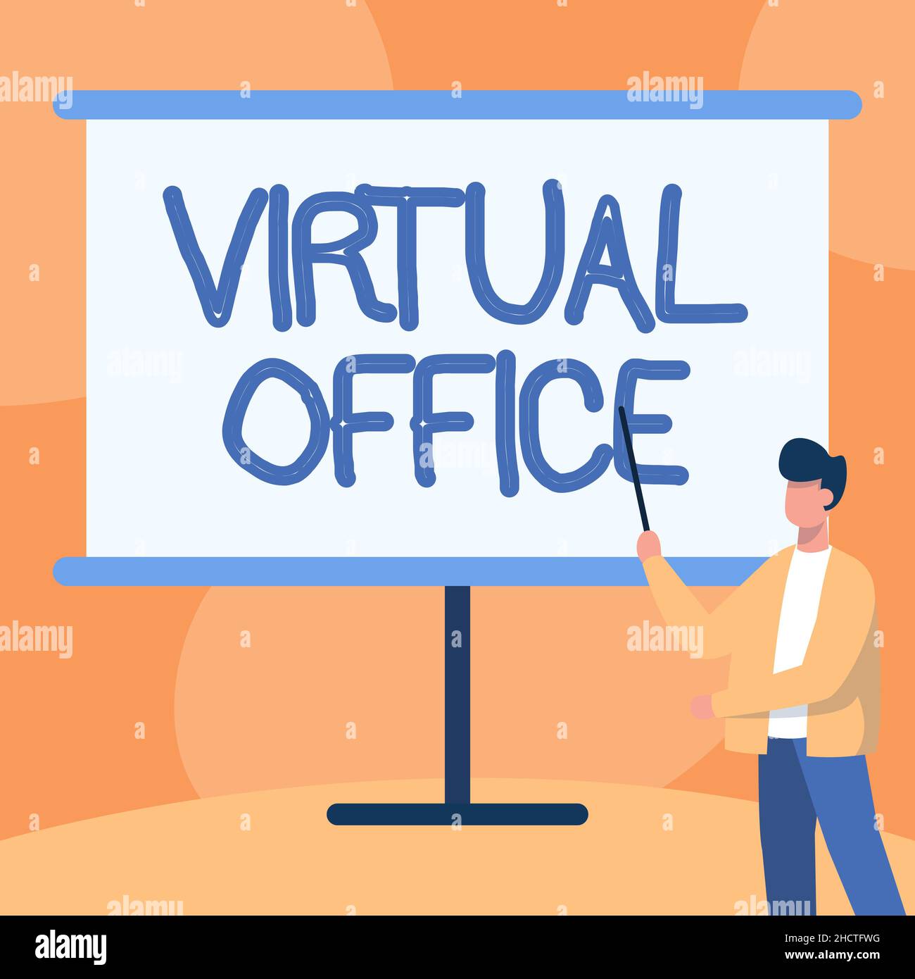 Text sign showing Virtual Office. Conceptual photo operational domain ...