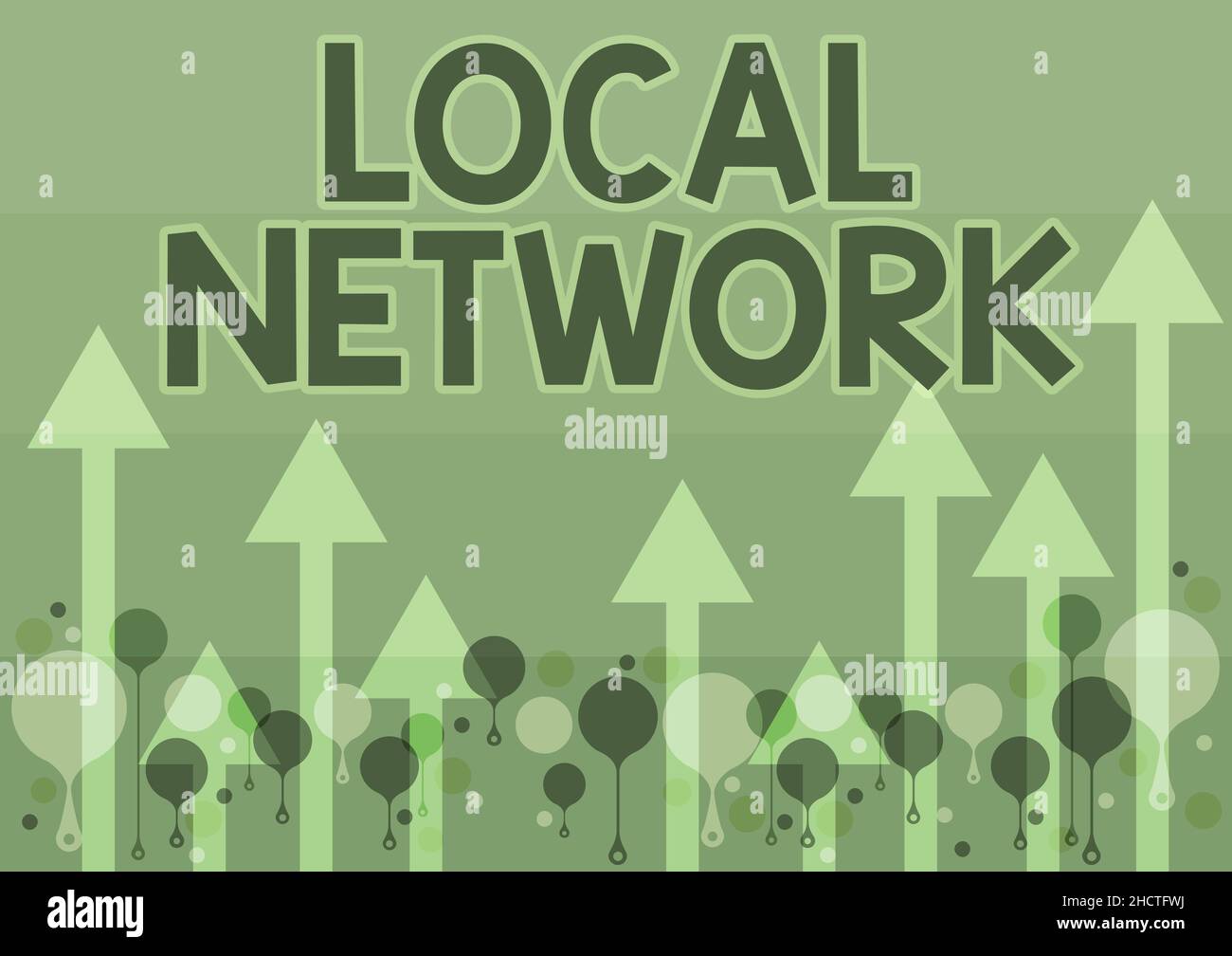 Conceptual display Local Network. Business concept Intranet LAN Radio ...