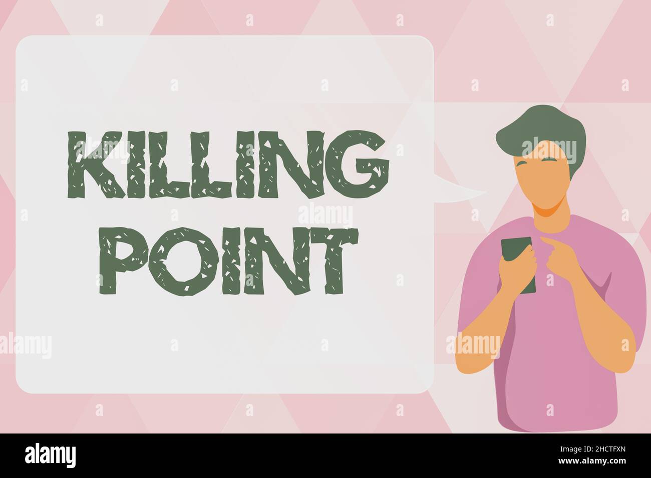 Hand writing sign Killing Point. Word Written on Phase End Review Stage ...
