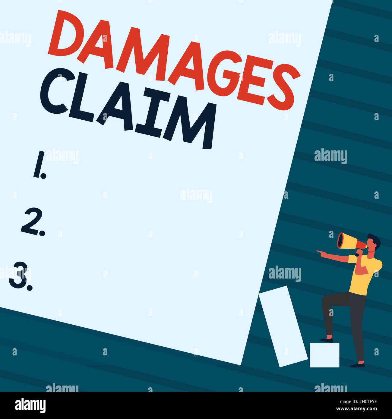 Writing displaying text Damages Claim. Word Written on Demand ...