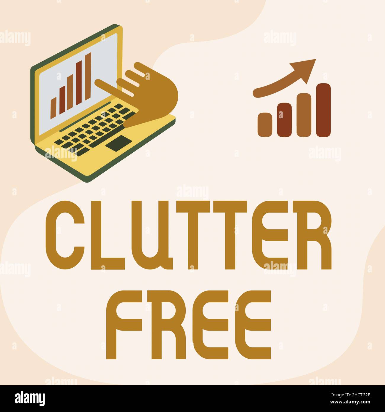 Hand writing sign Clutter Free. Word Written on Well organized and ...