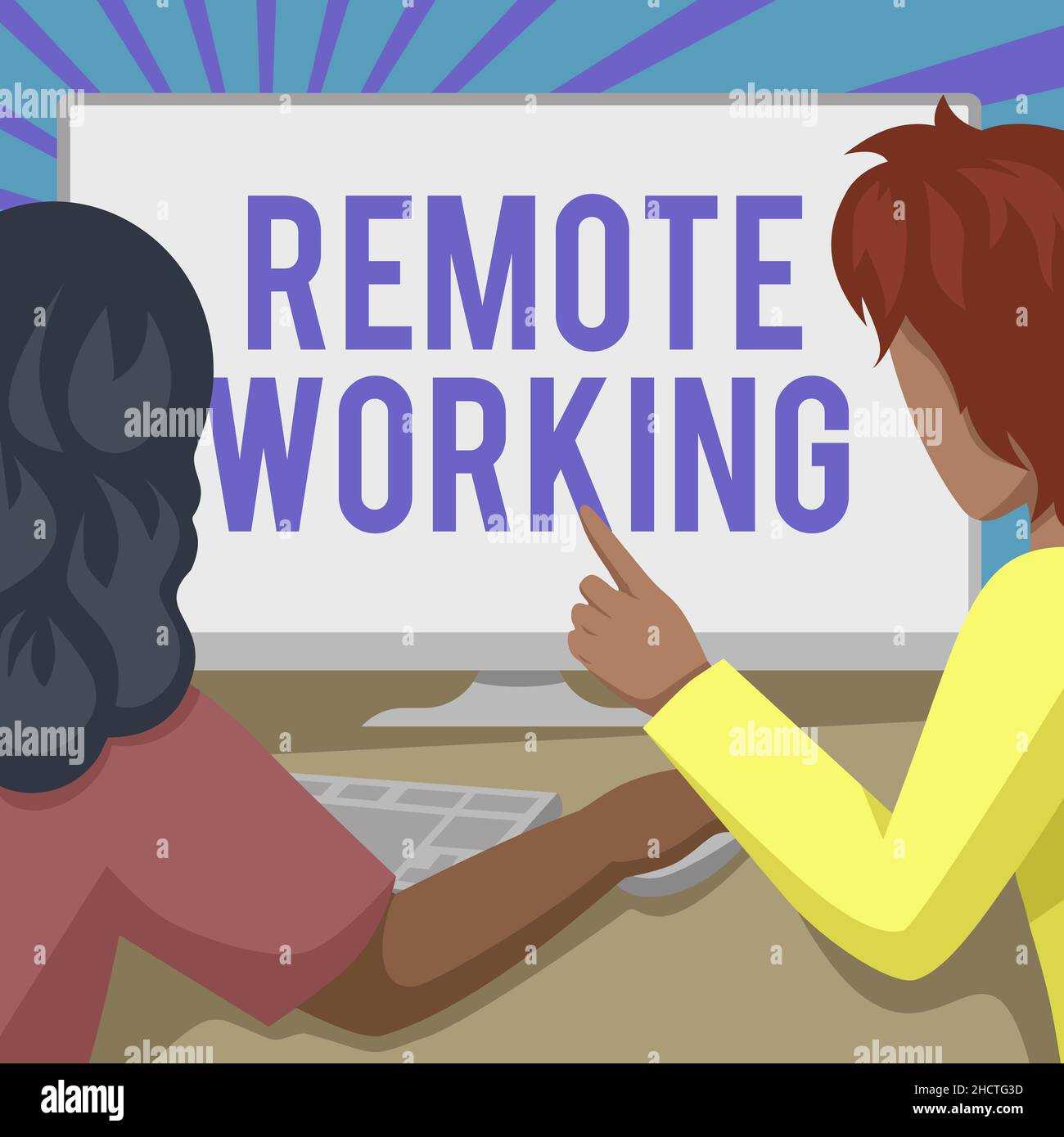 Sign displaying Remote Working. Internet Concept style that allows ...