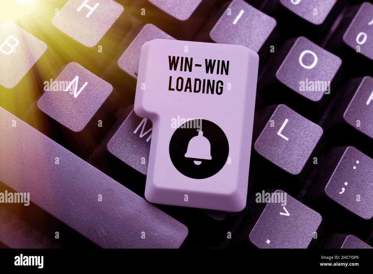 Text sign showing Win win Loading. Concept meaning advantageous or ...