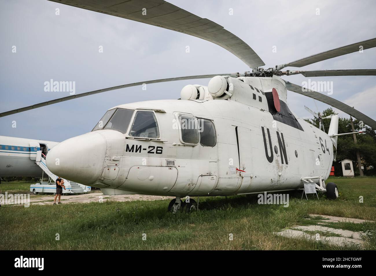 KIEV, UKRAINE - AUGUST 01, 2021: United Nations (UN) Mil Mi-26 Halo ...