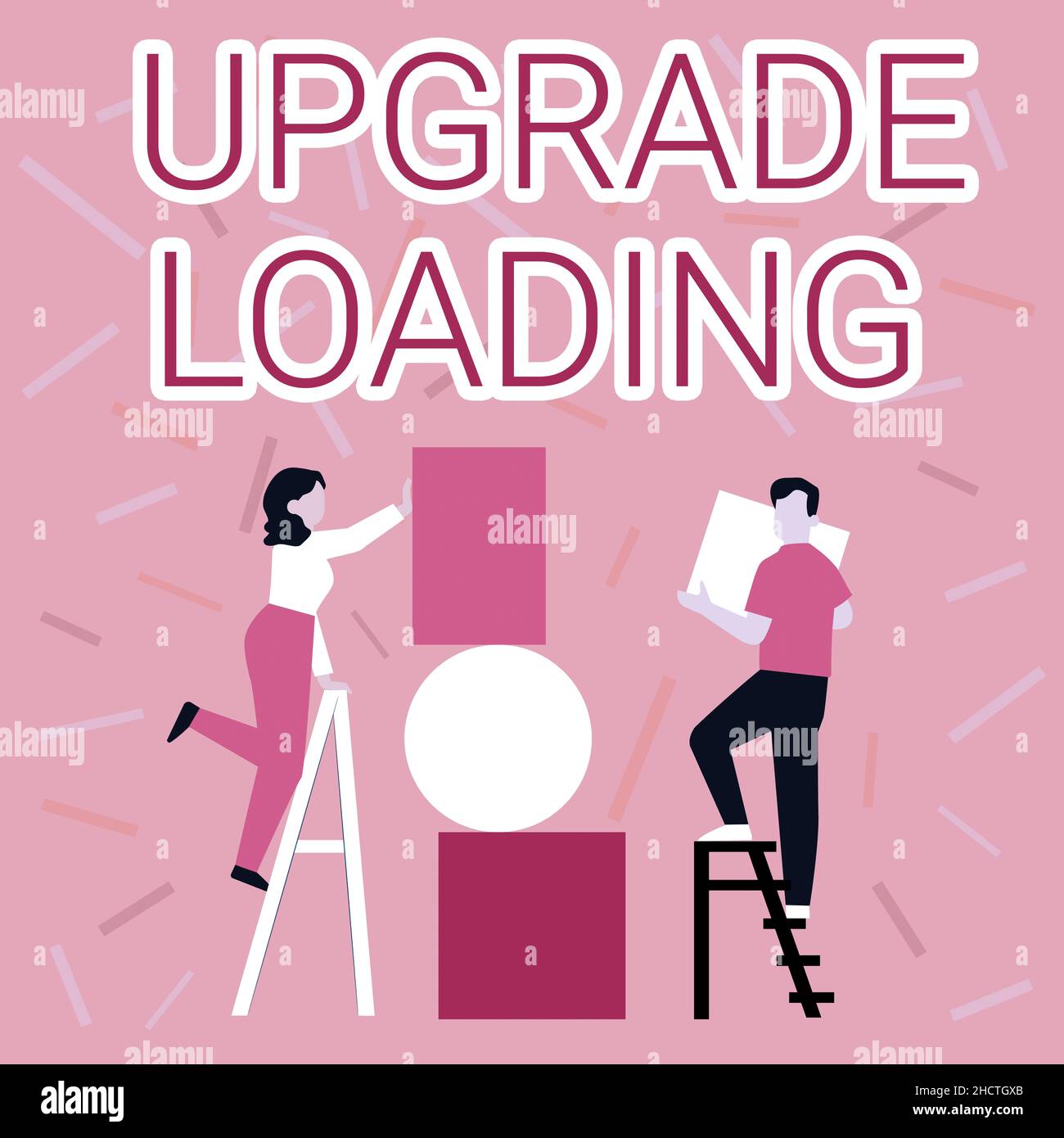 Text showing inspiration Upgrade Loading. Business idea advancement of applications to more ...
