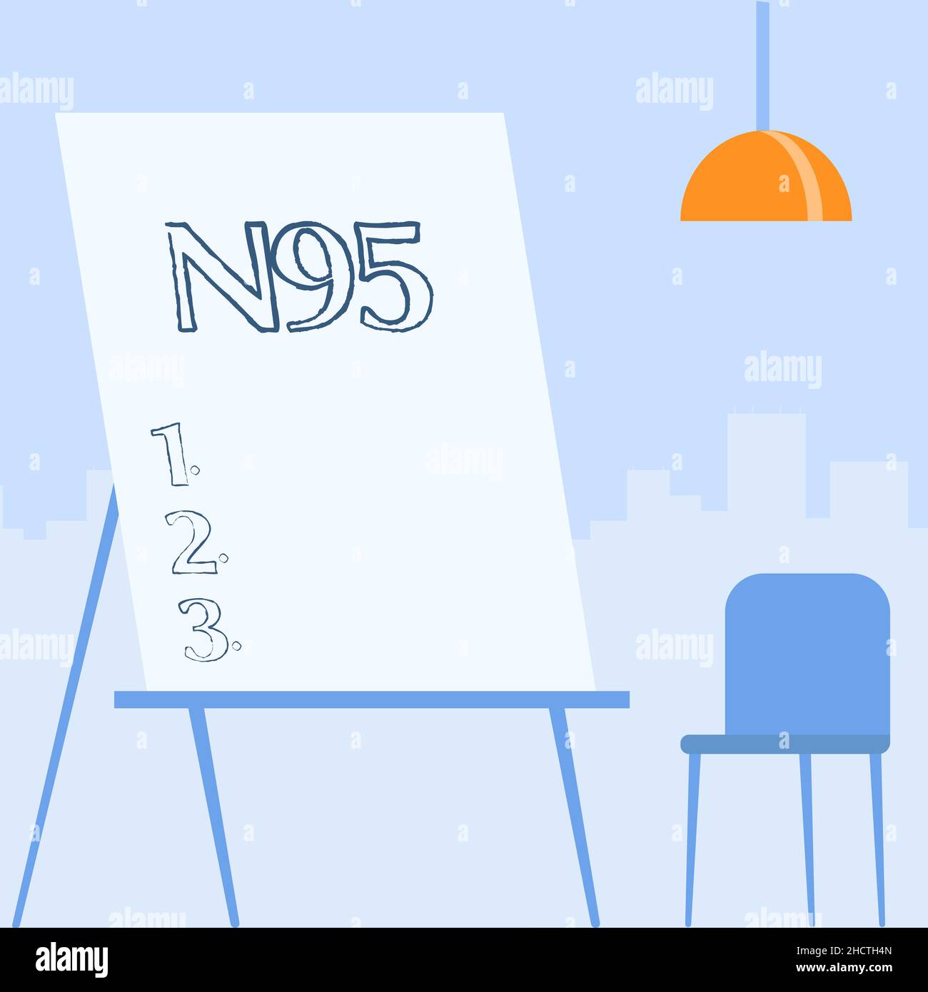 Hand writing sign N95. Word Written on personal protective equipment ...