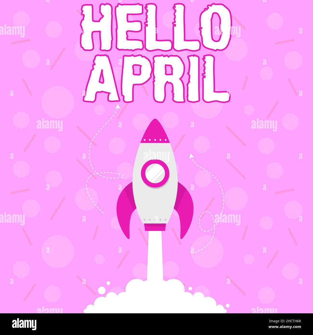 Text sign showing Hello April. Concept meaning a greeting expression ...