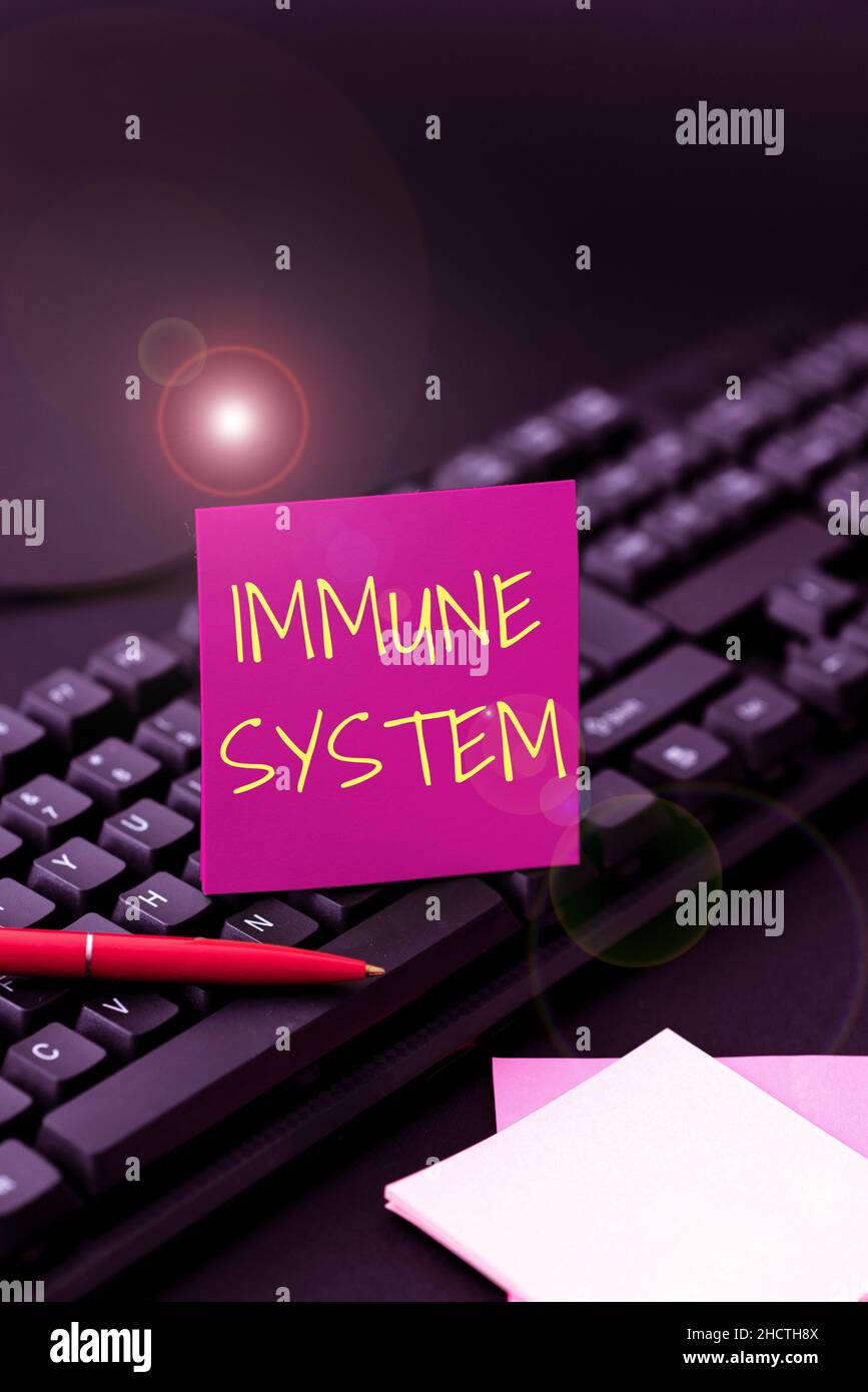 Conceptual caption Immune System. Concept meaning Complex network work ...