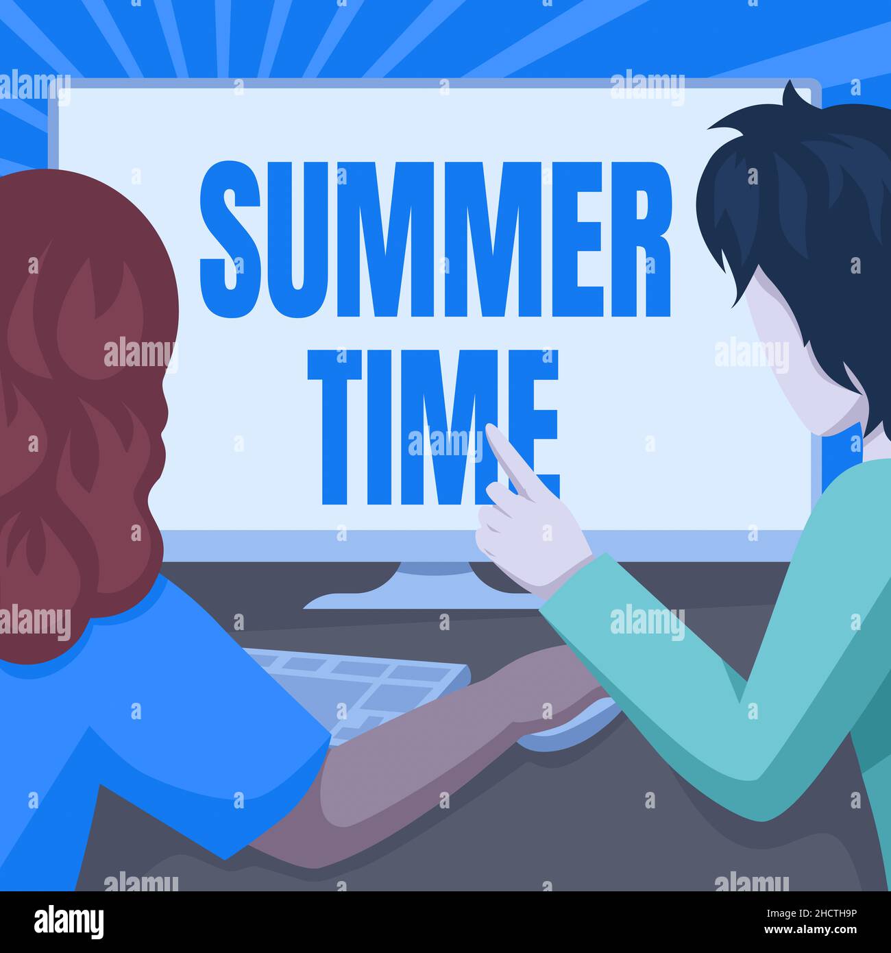 Hand writing sign Summer Time. Business idea the hottest season of the ...