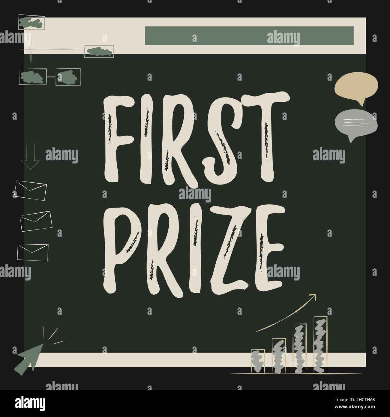 Hand writing sign First Prize. Word Written on most coveted prize that ...