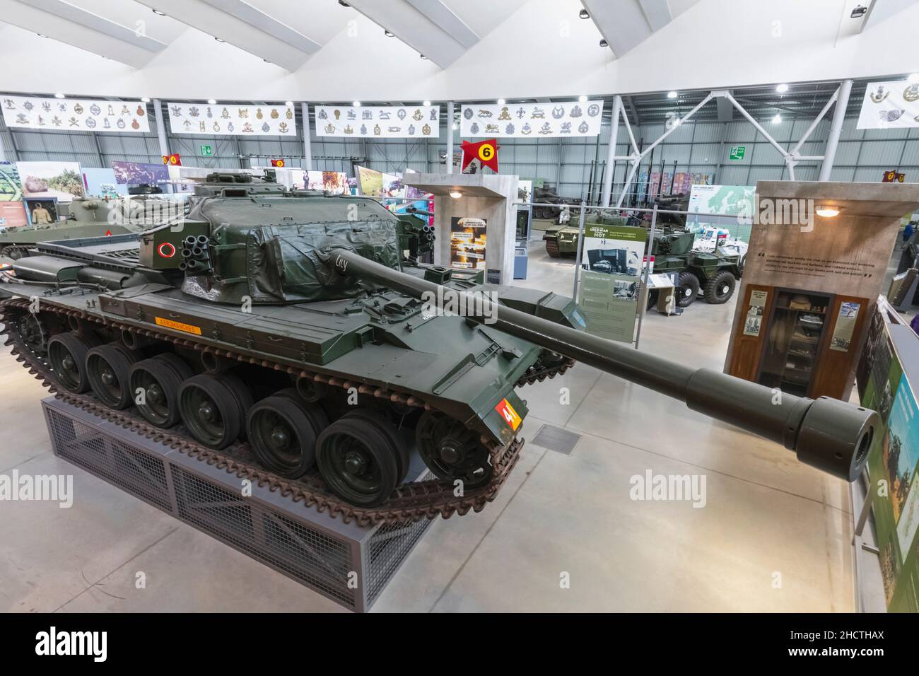 England, Dorset, Bovington Camp, Interior View of The Tank Museum Stock ...