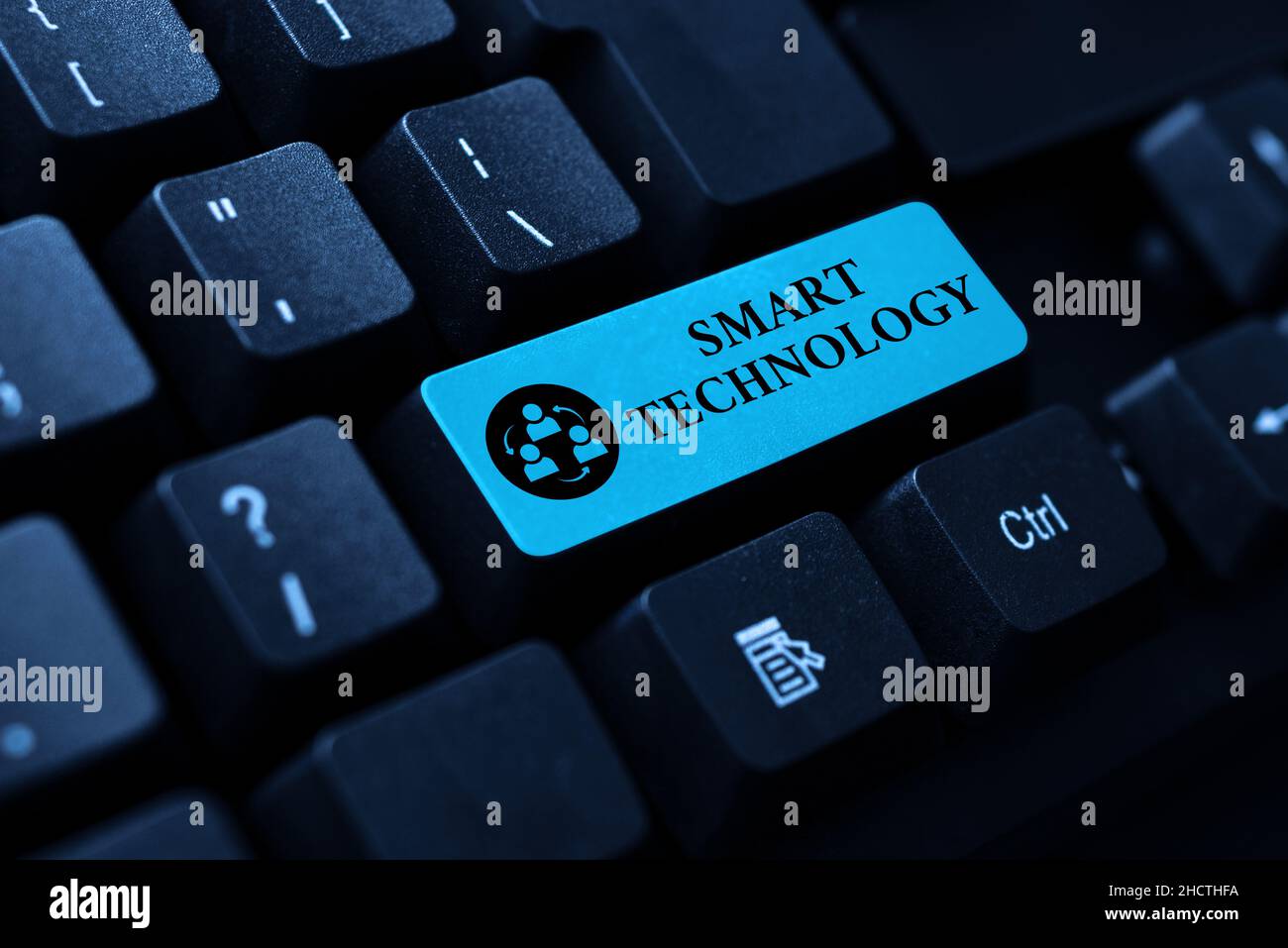 Hand writing sign Smart Technology. Conceptual photo used to protect and prevent errors in hard ...