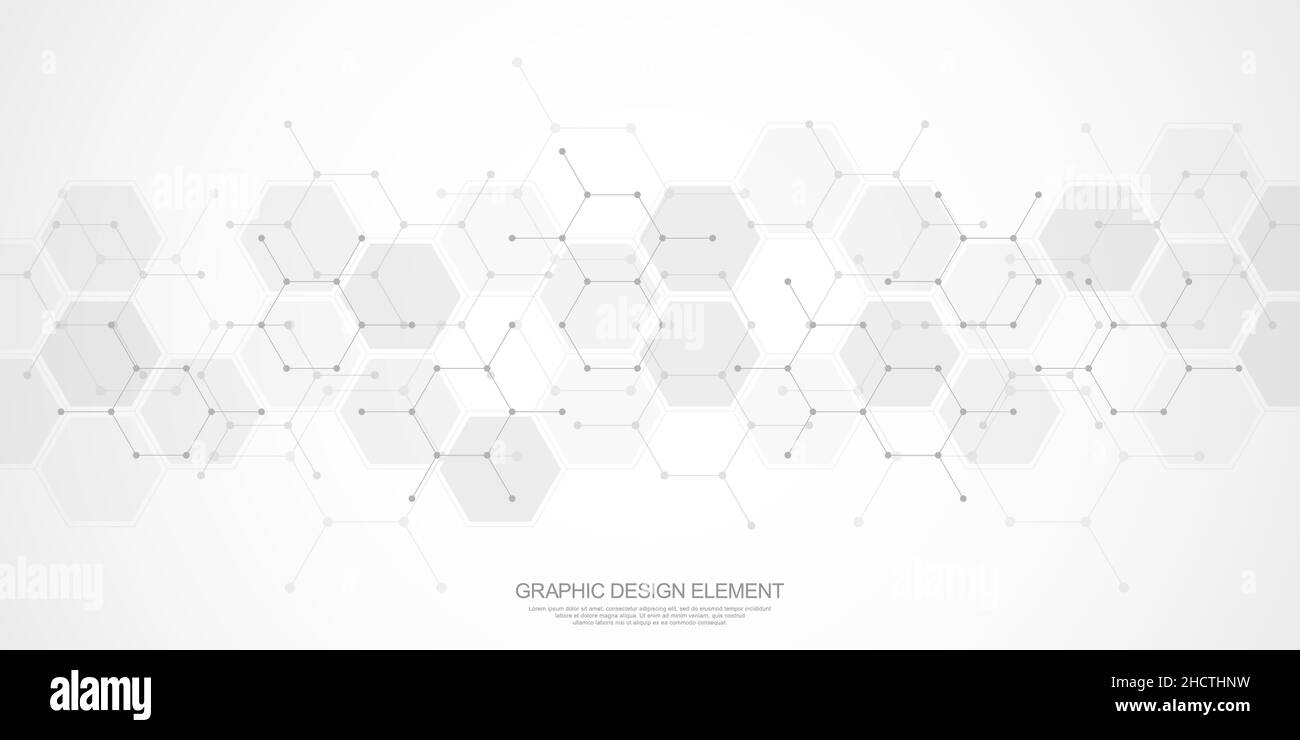 Abstract Background Of Hexagons Pattern And Chemical Engineering